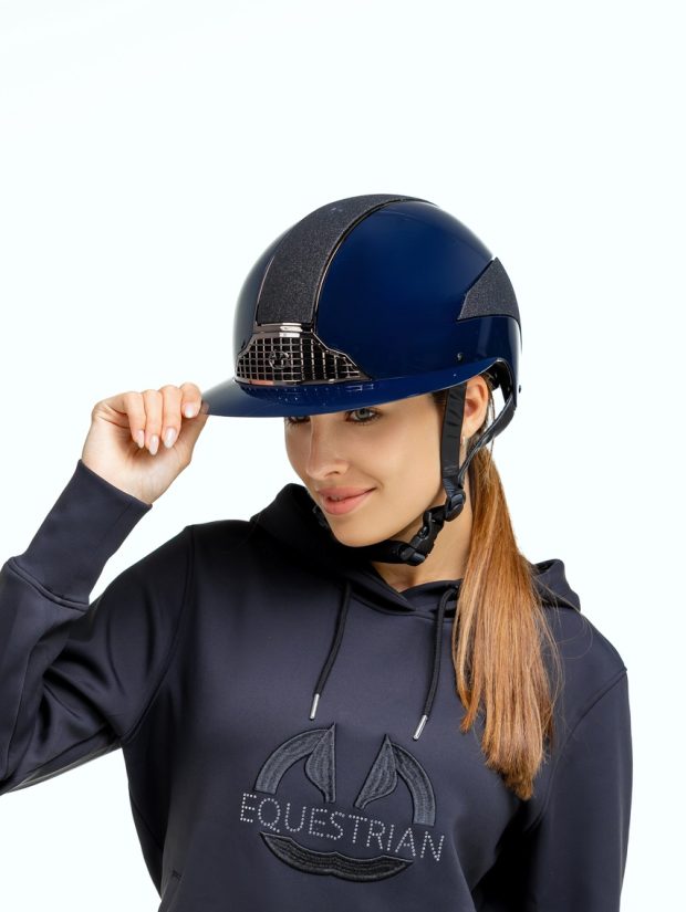Equestrian Helmet Mirror Gleam with Wide Visor - Equus